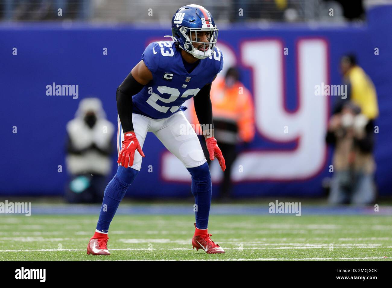New York Giants safety Logan Ryan (23) defends against the Dallas ...