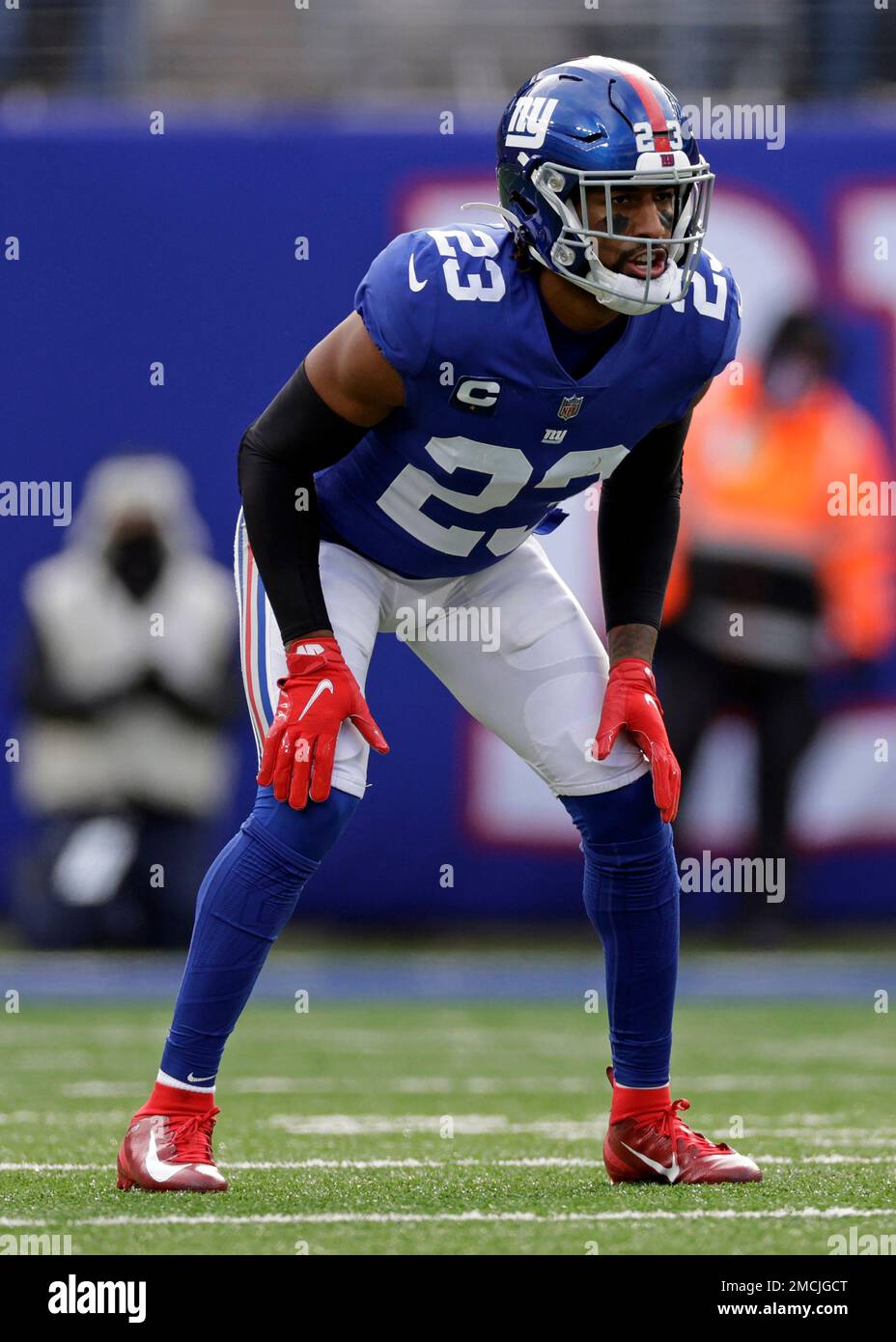 New York Giants safety Logan Ryan (23) defends against the Dallas ...
