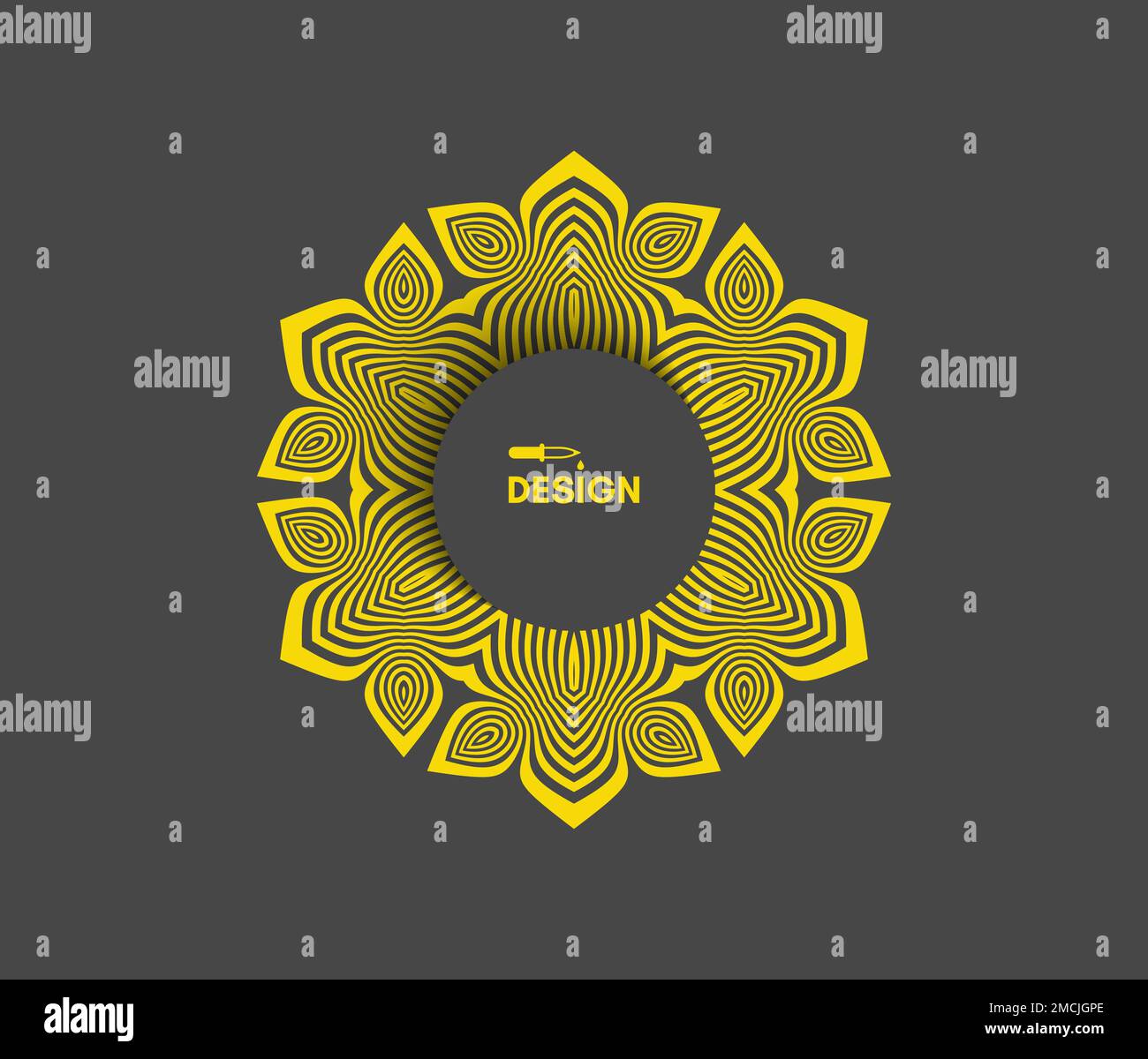 Abstract striped design element. Vector illustration with dynamic ...