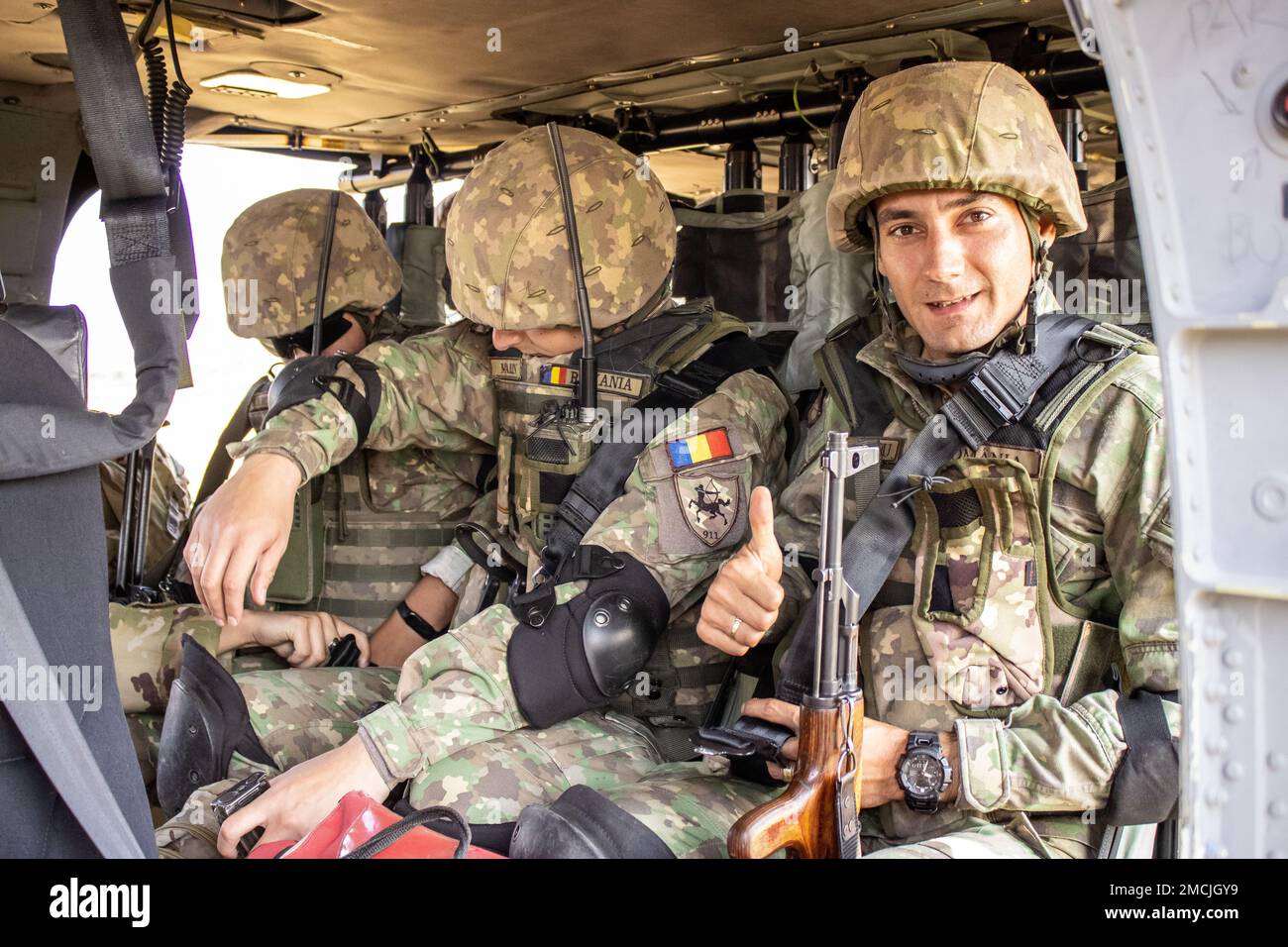 MIHAIL KOGĂLNICEANU, Romania-- Soldiers with the Romanian 9th ...