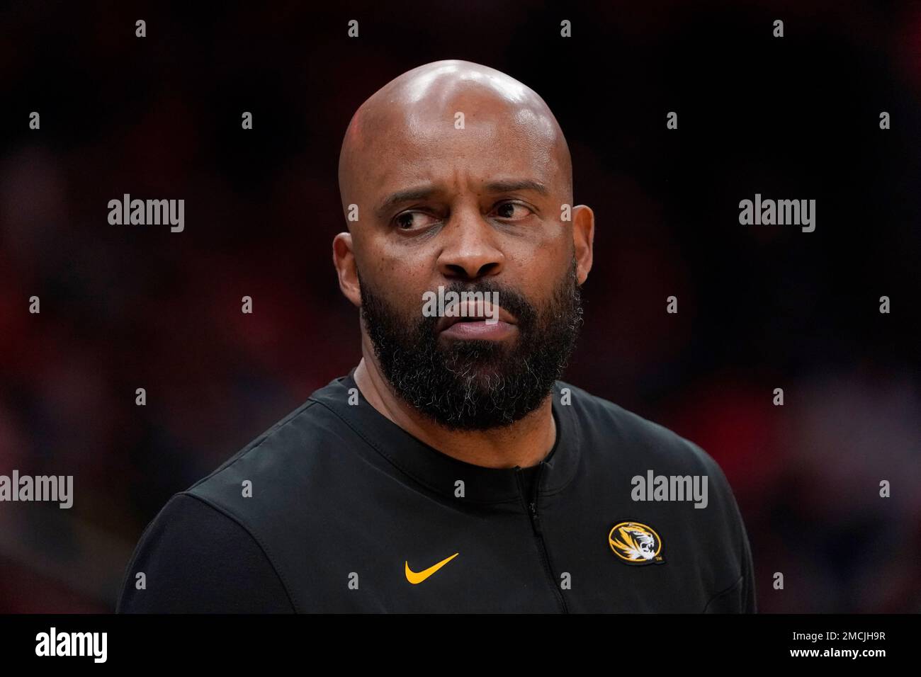 Missouri head coach Cuonzo Martin is seen on the sidelines during the ...