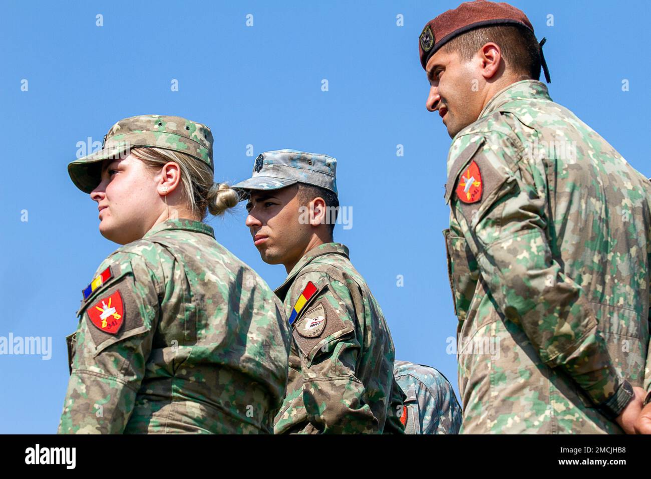 MIHAIL KOGĂLNICEANU, Romania-- Soldiers with the Romanian 9th ...
