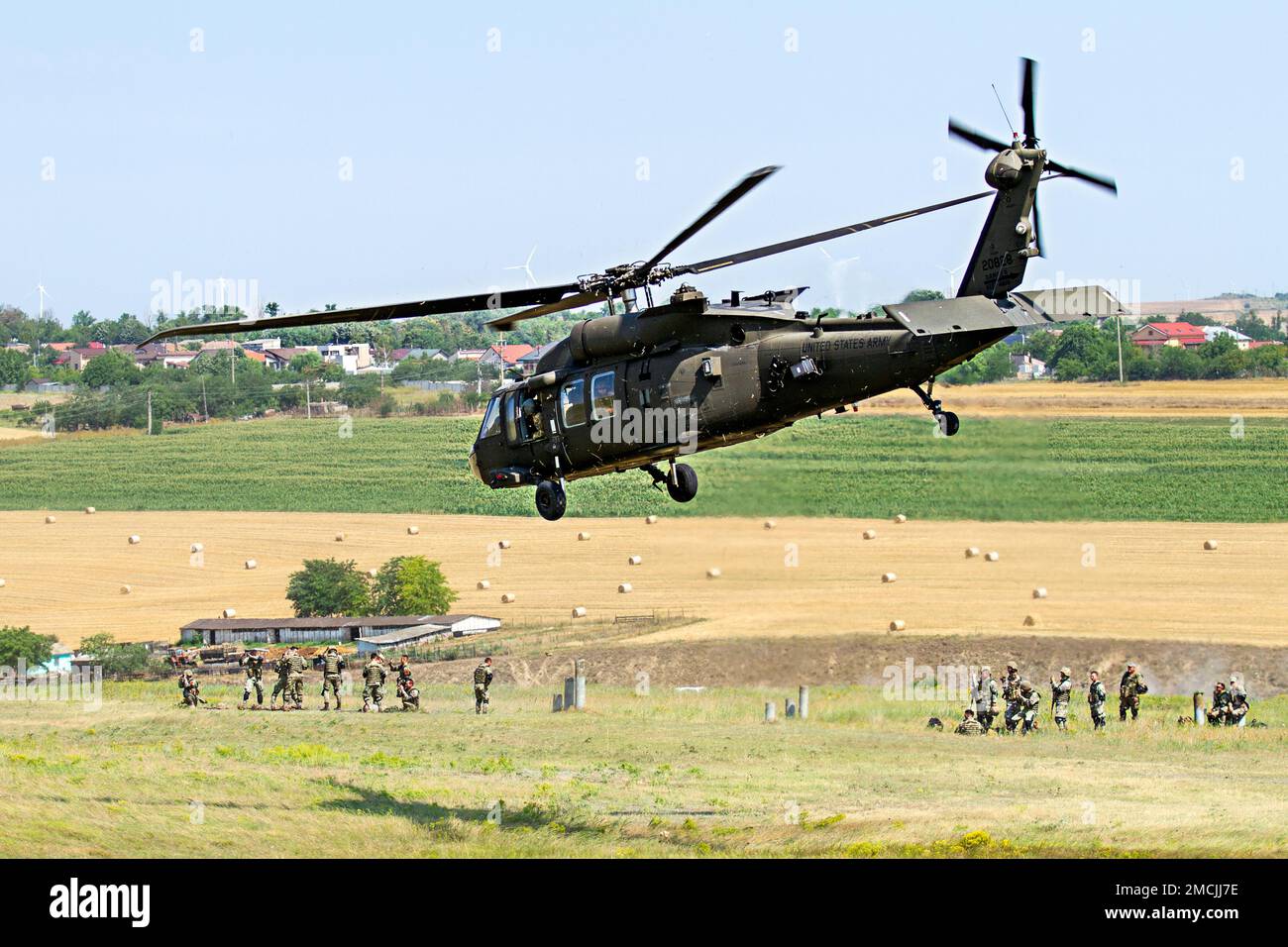 MIHAIL KOGĂLNICEANU, Romania-- A UH60M Black Hawk with Bravo Company, 3 ...