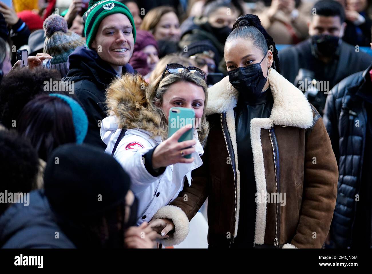Alicia Keys meets with fans before performing on NBC's "Today" show at ...