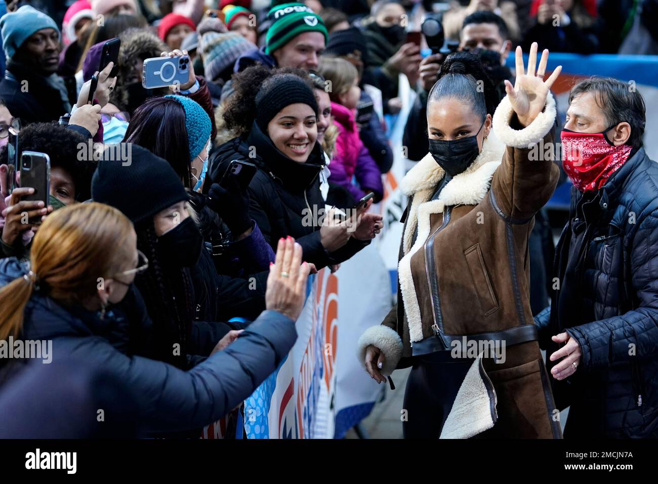 Alicia Keys meets with fans before performing on NBC's "Today" show at ...