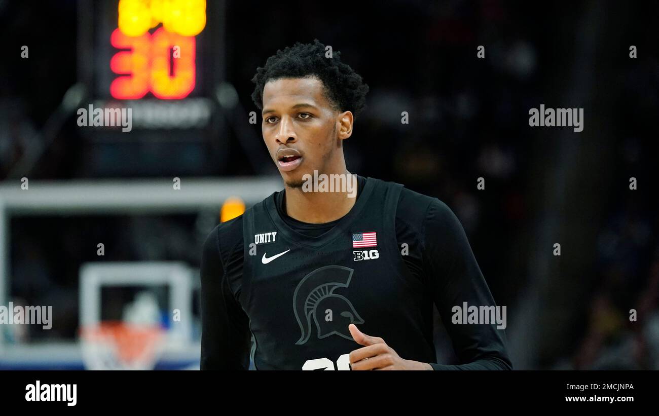 Michigan State forward Marcus Bingham Jr. plays during the first half ...
