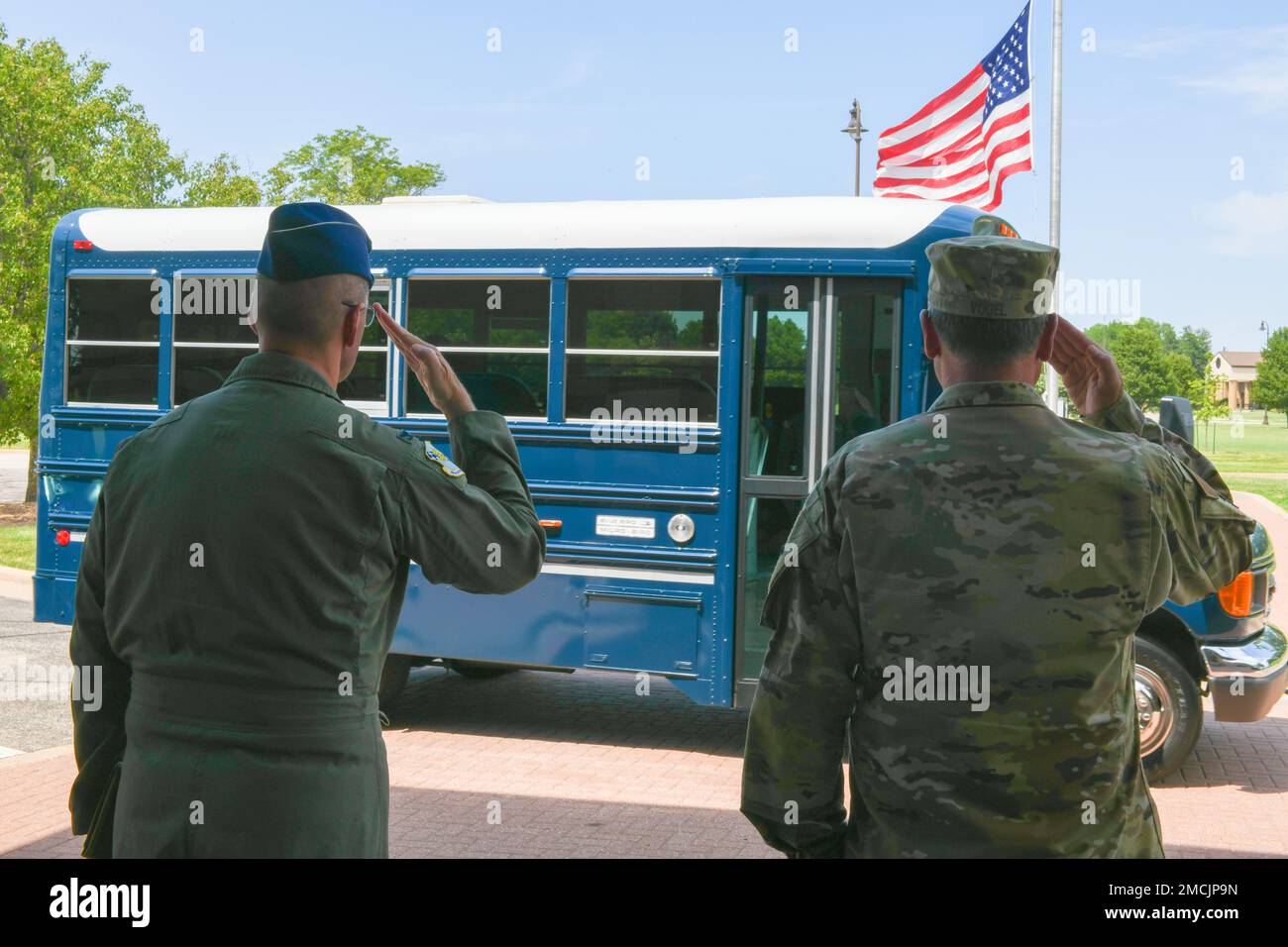 Colonel Nate Vogel, 22nd Air Refueling Wing commander, and Col. Phil ...