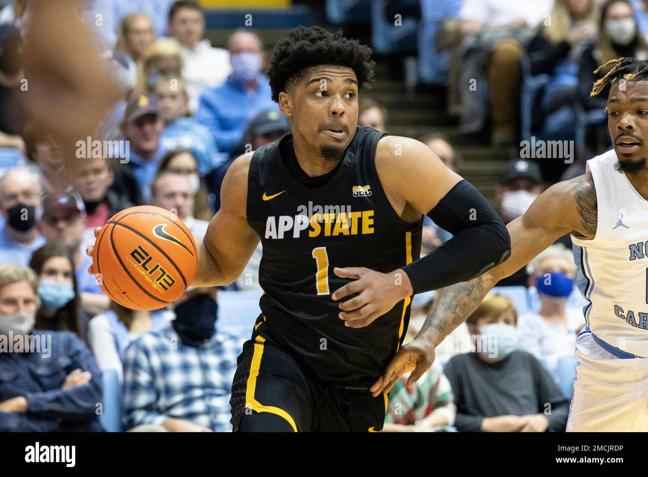 Appalachian State's Justin Forrest (1) drives during the second half of ...