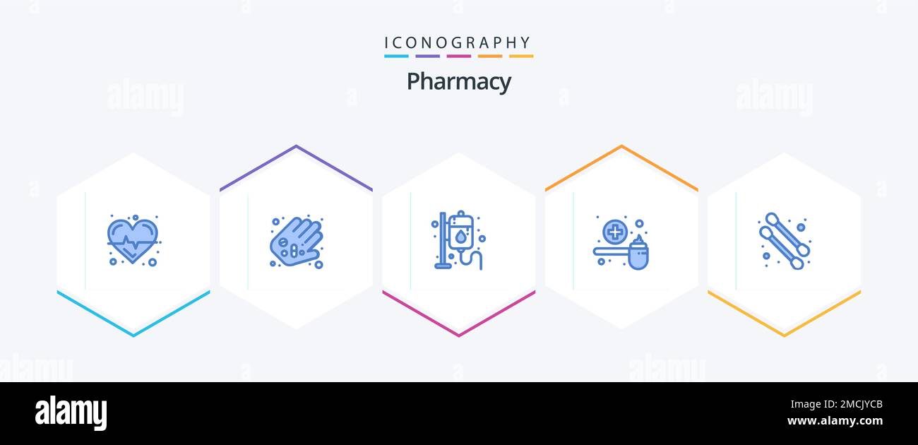 Pharmacy 25 Blue icon pack including beauty. medicine. drip. measuring ...