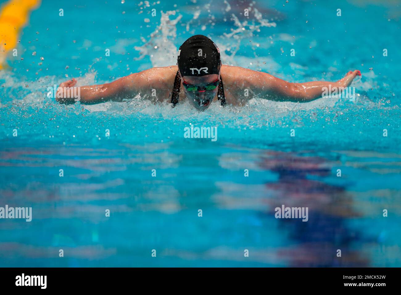during World Swimming Championships in Abu Dhabi, United Arab Emirates ...