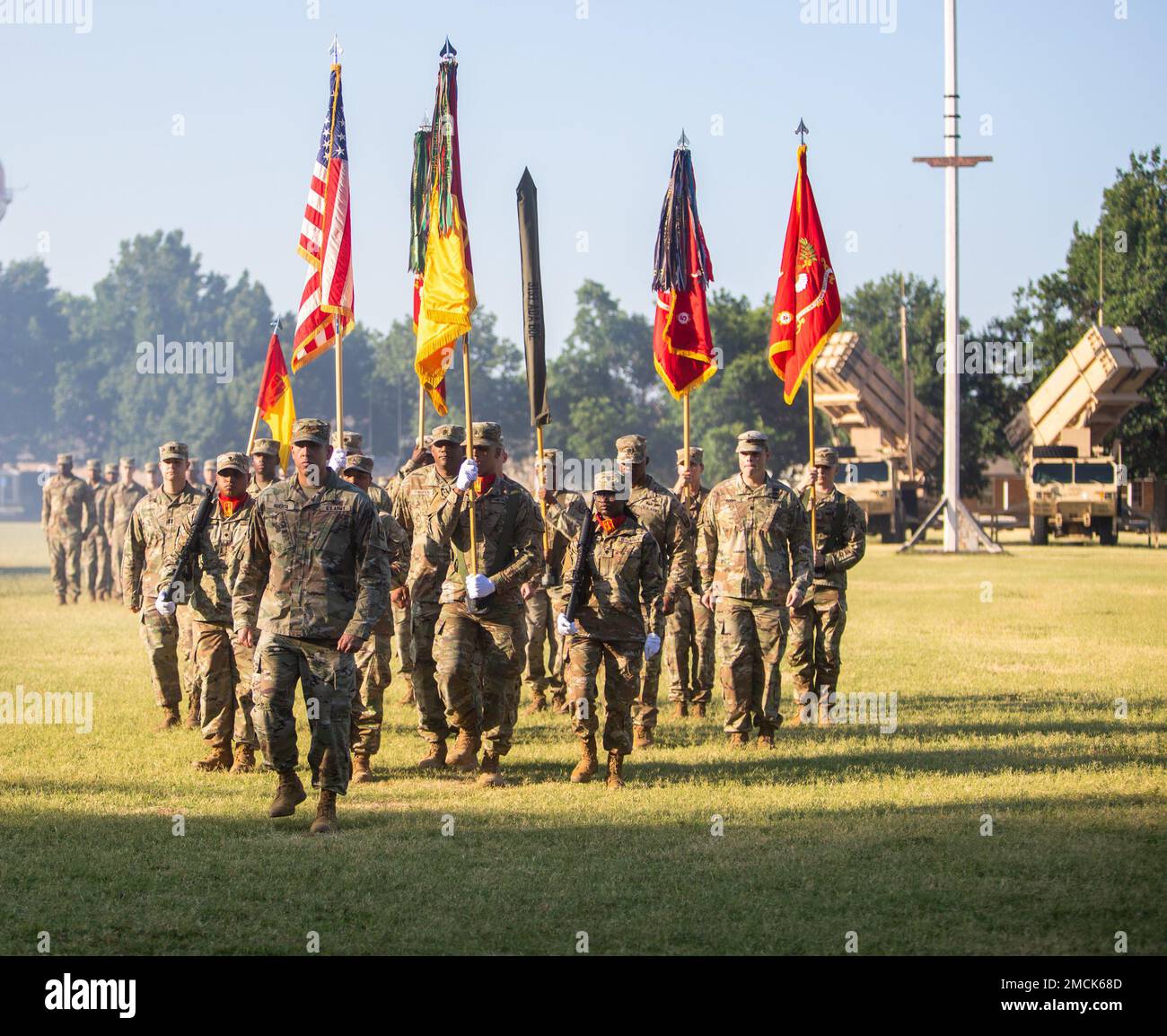 The 31st Air Defense Artillery Brigade command team stands ready to ...