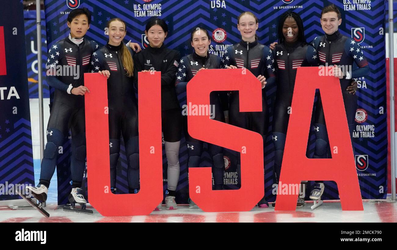 From left to right, Andrew Heo, Kristen Santos, Eunice Lee, Julie Letai ...