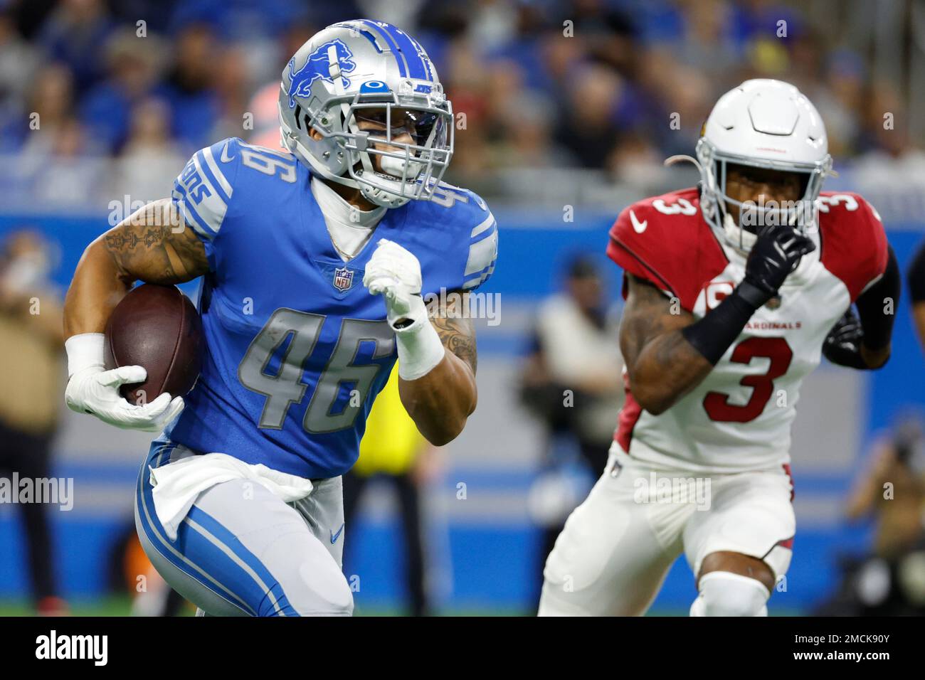 Detroit Lions running back Greg Reynolds rushes against the Arizona ...