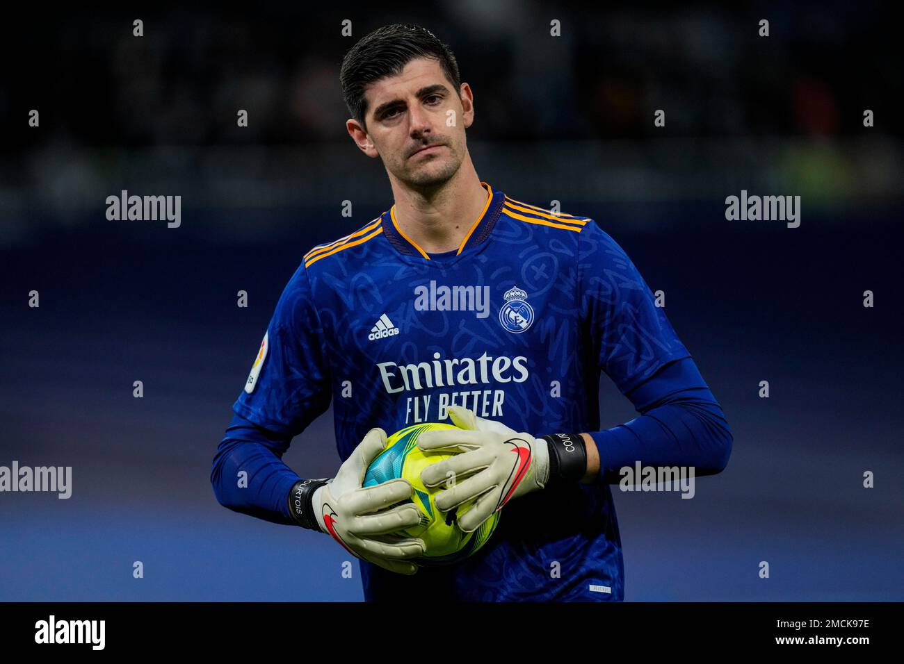 Real Madrid's goalkeeper Thibaut Courtois during the La Liga soccer ...