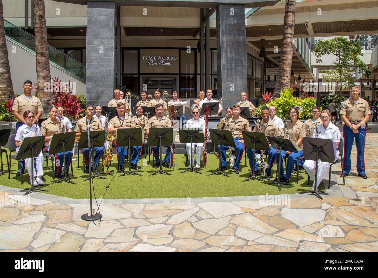 U.S. Marines with the U.S. Marine Corps Forces, Pacific Band and ...