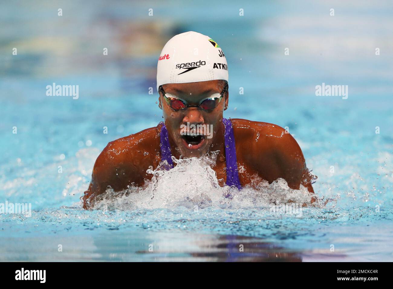 Jamaica's Alia Atkinson swims during a 100 meters breaststroke semi ...
