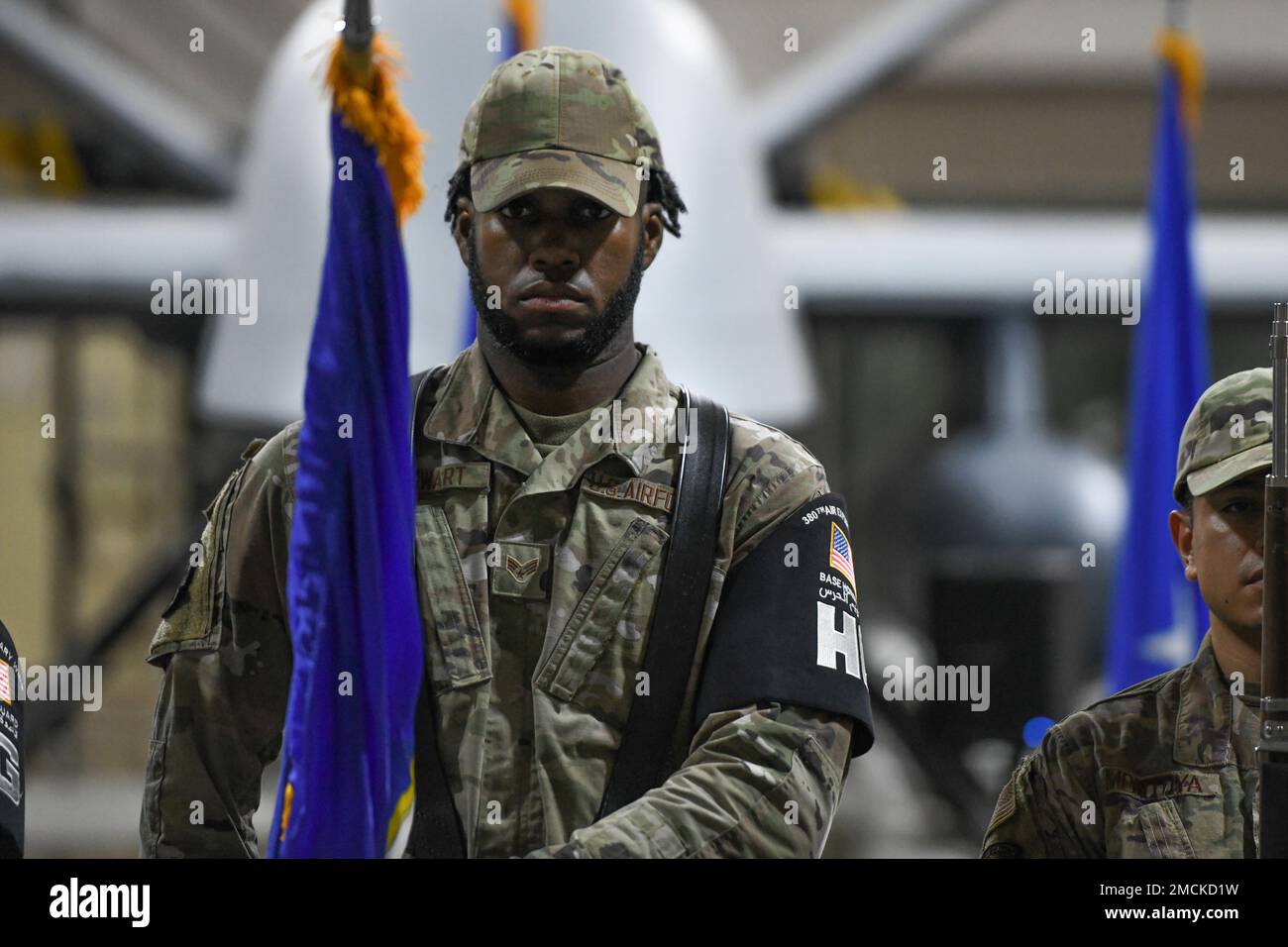 Senior Airman Davionne Stewart, a force protection escort and base ...
