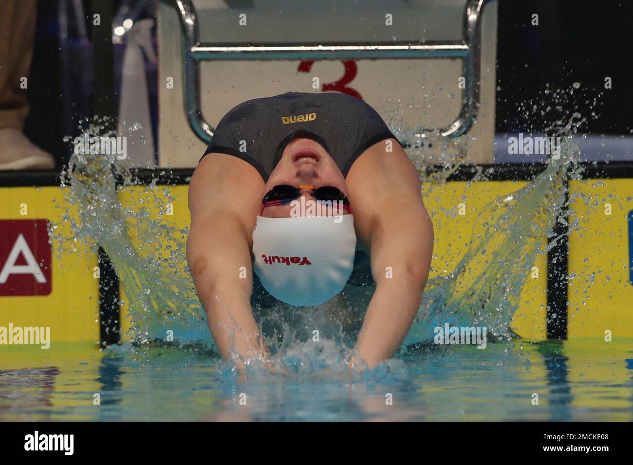 Lindsay Joan Barr of the U.S. Virgin Islands swims during 50 meters ...