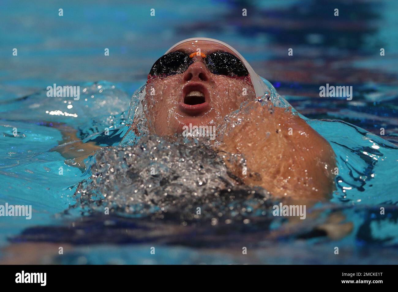 Lindsay Joan Barr of the U.S. Virgin Islands swims during 50 meters ...