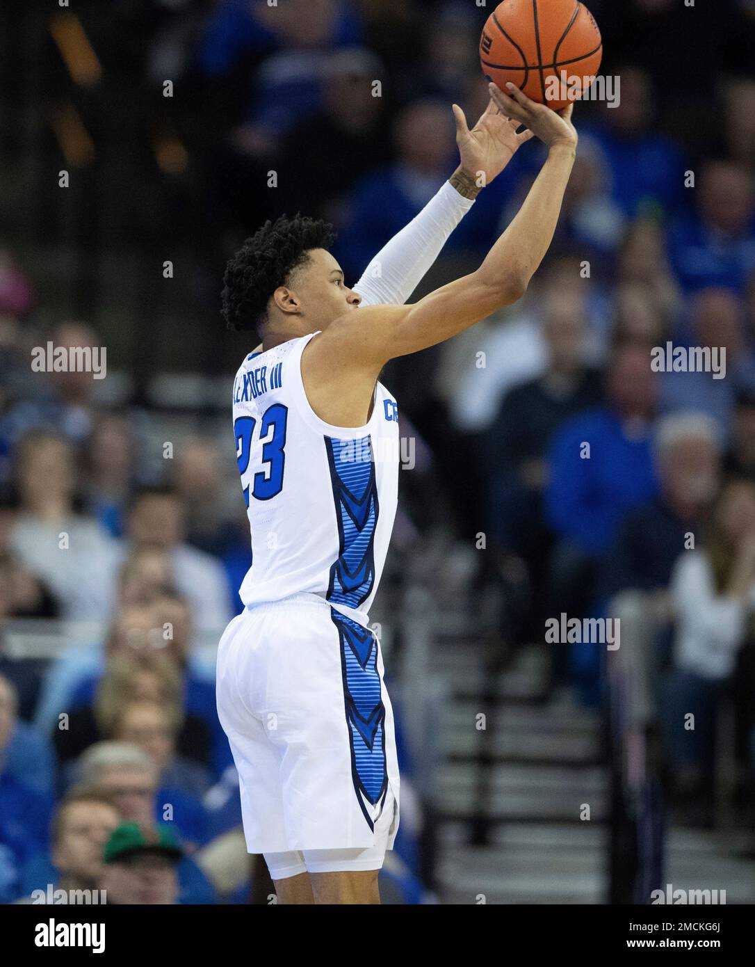 Creighton's Trey Alexander (23) shoots against Villanova during the ...