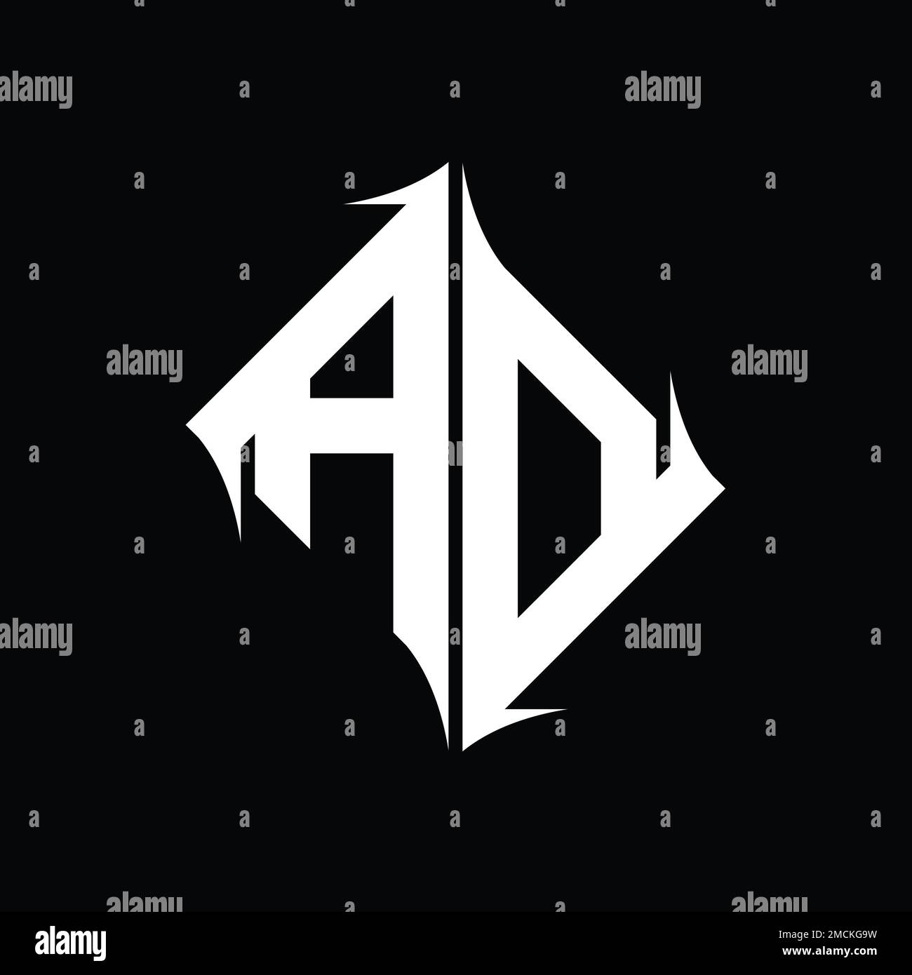 AD Logo monogram diamond abstract shape vector images design template ...