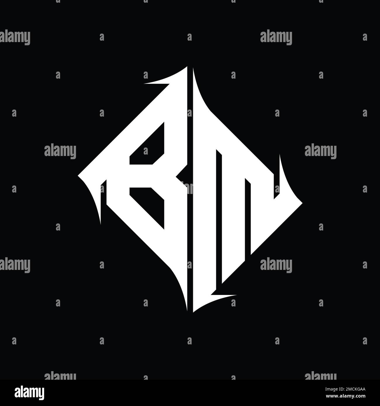 BM Logo monogram diamond abstract shape vector images design template ...