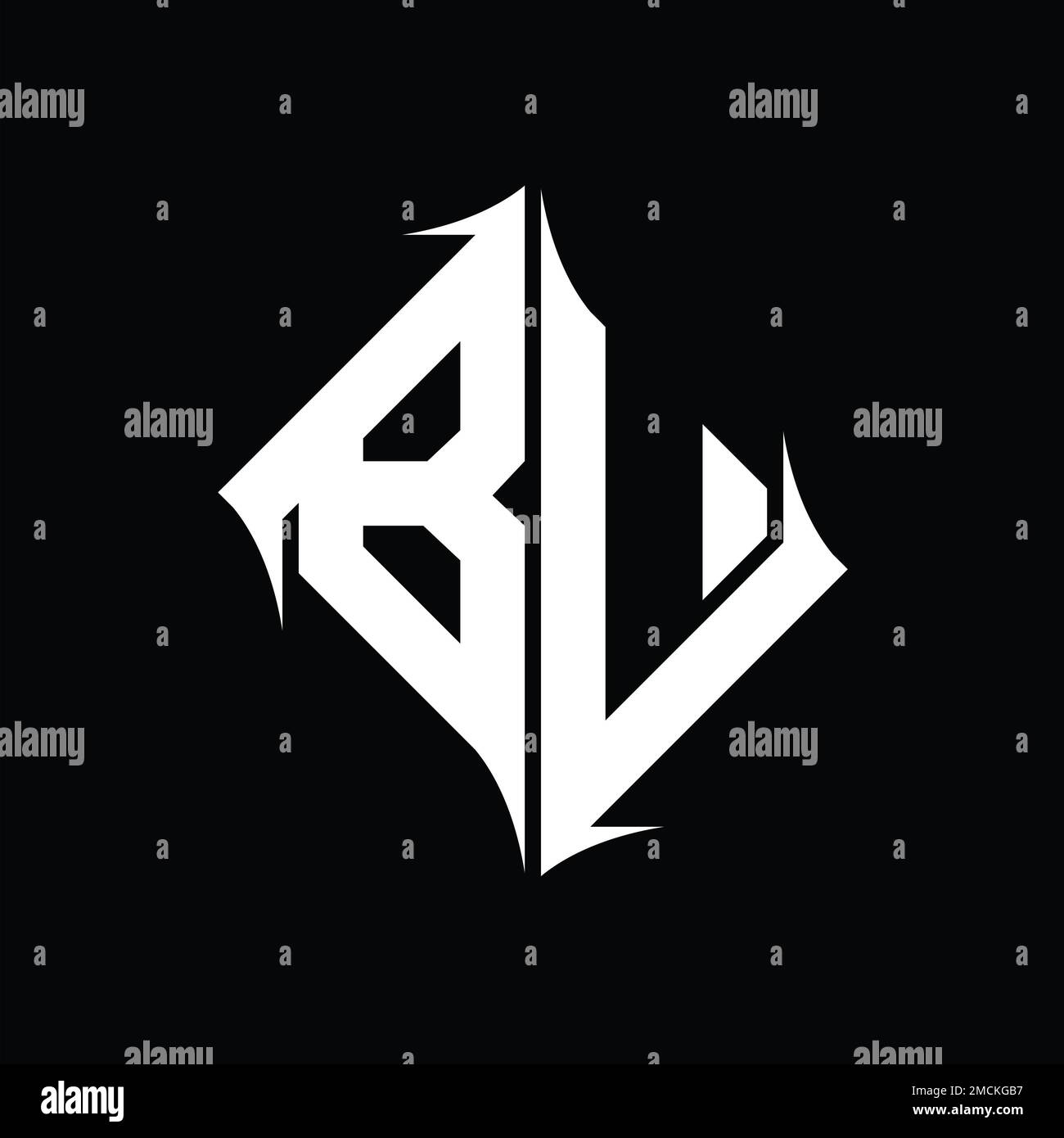 BL Logo monogram diamond abstract shape vector images design template ...