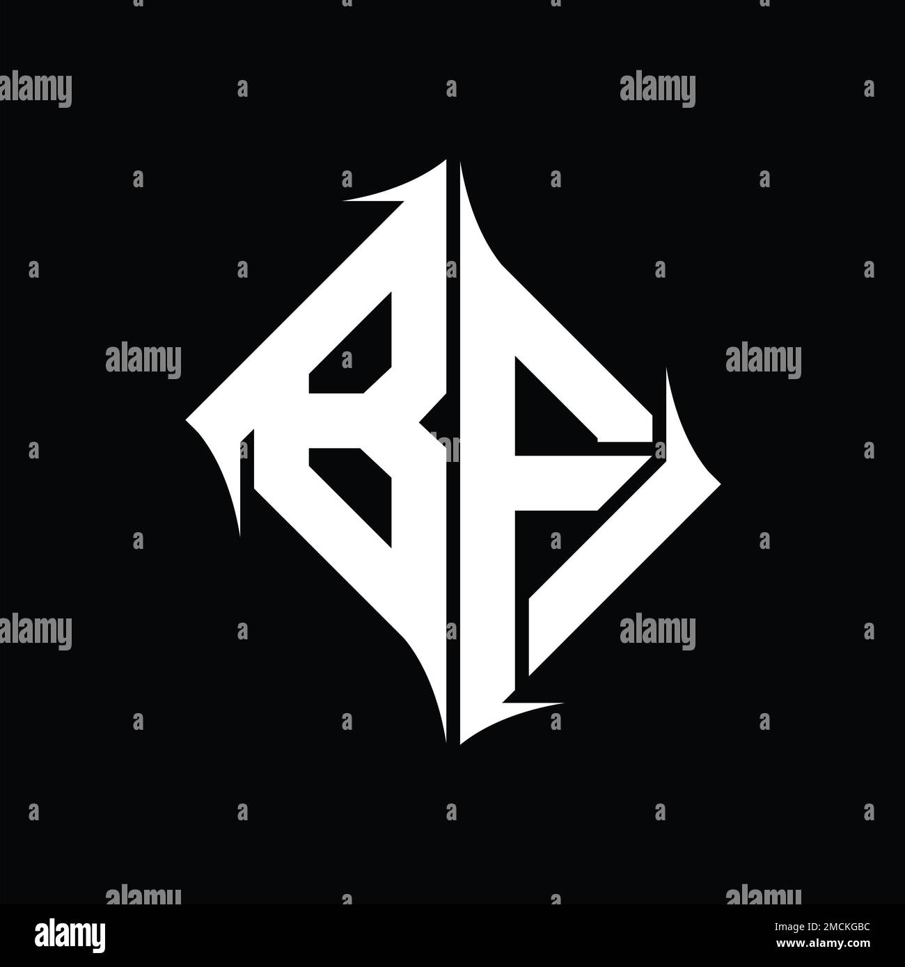 BF Logo monogram diamond abstract shape vector images design template ...