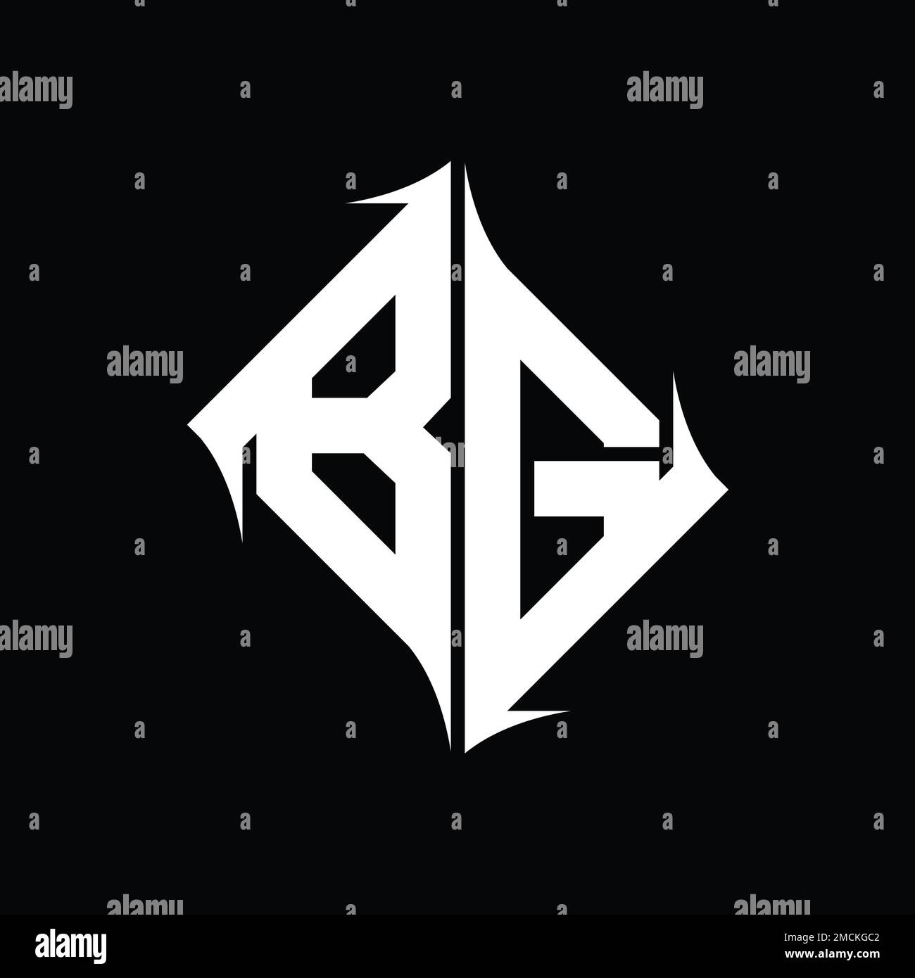 BG Logo monogram diamond abstract shape vector images design template ...