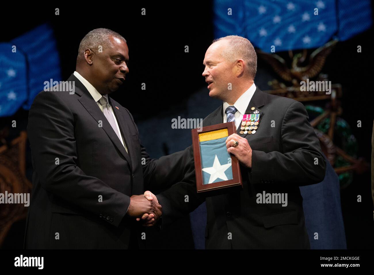 Secretary of Defense Lloyd J. Austin III presents the Medal of Honor ...