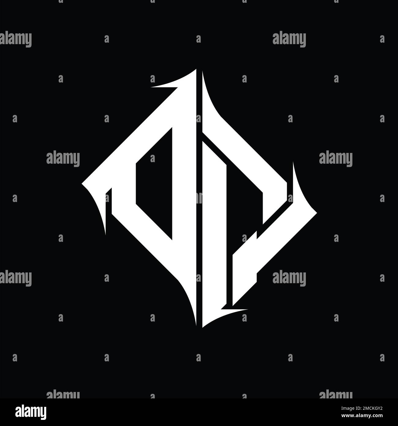 DQ Logo monogram diamond abstract shape vector images design template ...