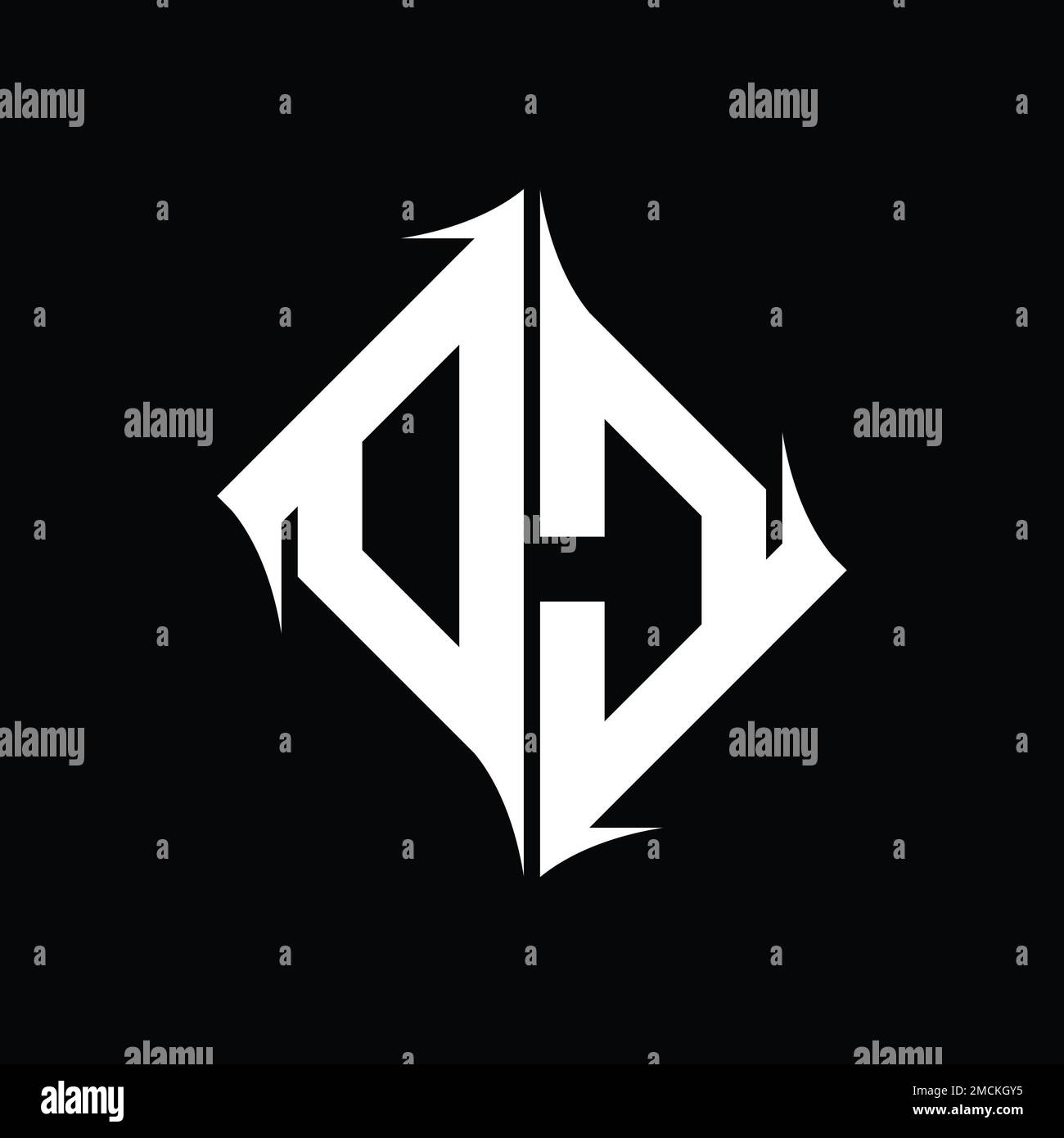 DC Logo monogram diamond abstract shape vector images design template ...