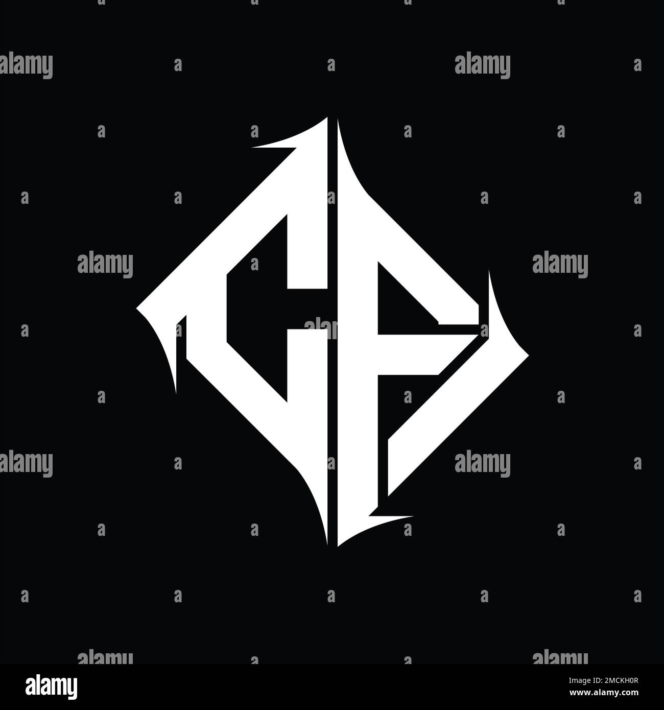 CF Logo monogram diamond abstract shape vector images design template ...