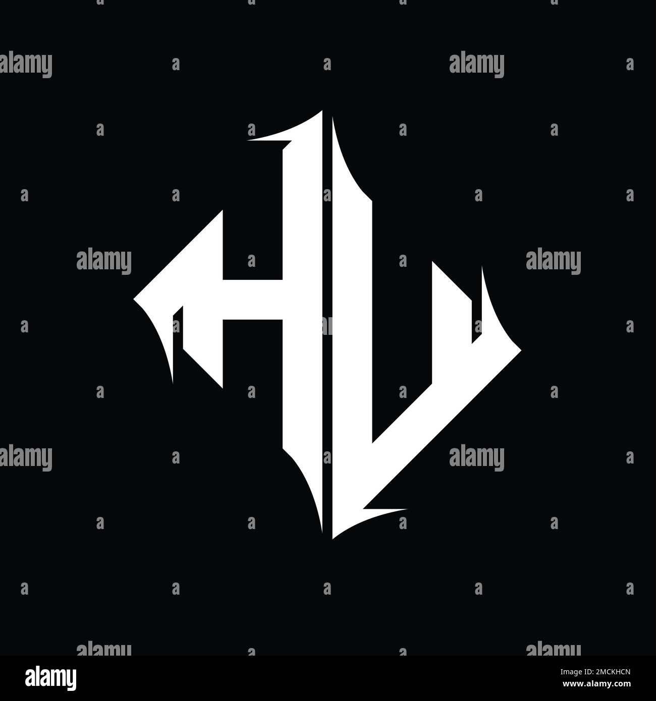 HU Logo monogram diamond abstract shape vector images design template Stock Photo - Alamy