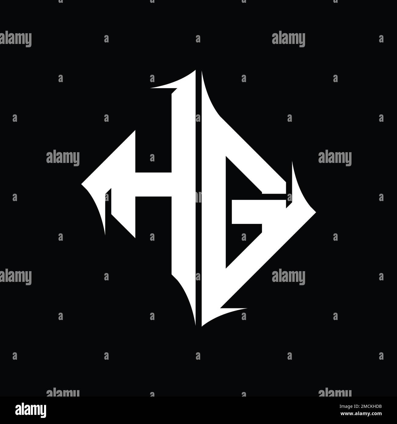 HG Logo monogram diamond abstract shape vector images design template ...