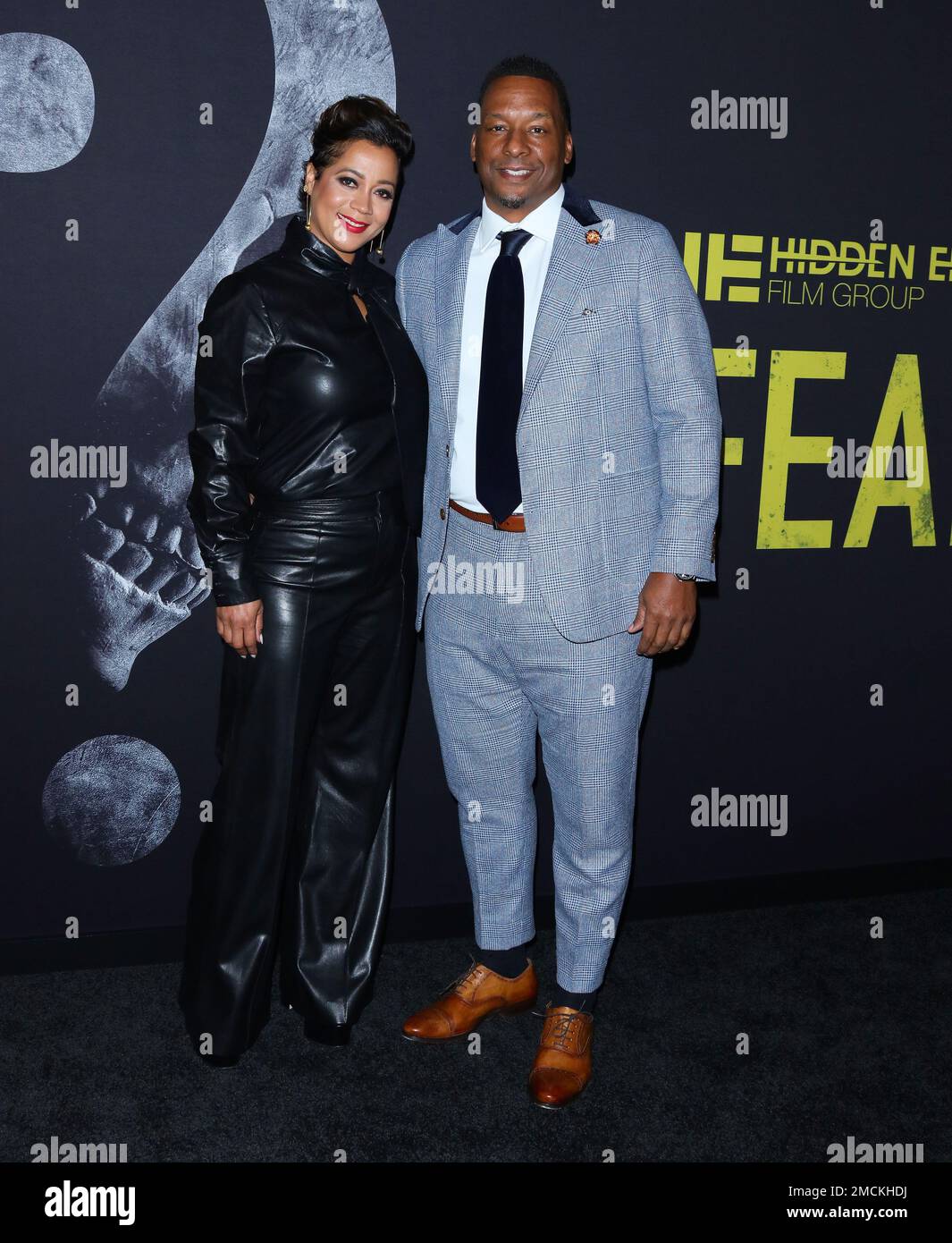 Deon Taylor, Roxanne Avant Taylor arrives at The World Premiere of FEAR ...