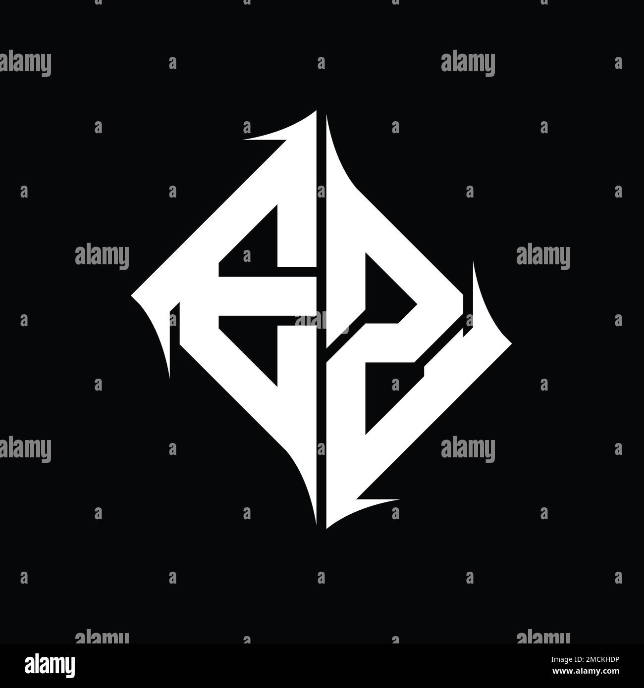 EZ Logo monogram diamond abstract shape vector images design template ...