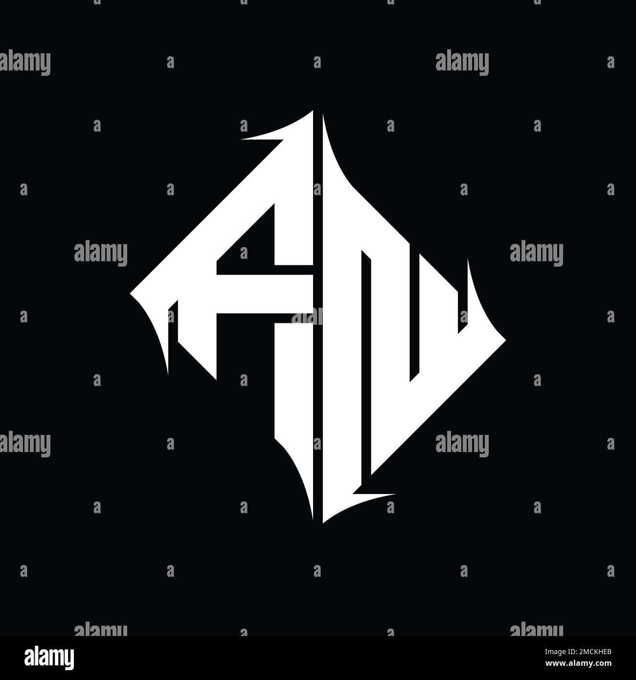 FN Logo monogram diamond abstract shape vector images design template ...