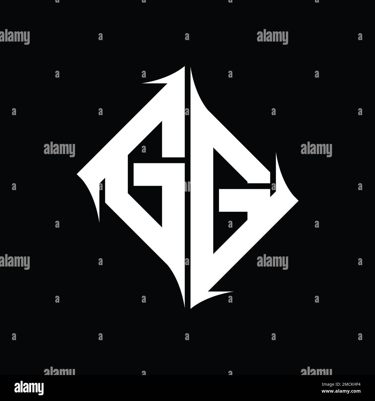 GG Logo monogram diamond abstract shape vector images design template ...