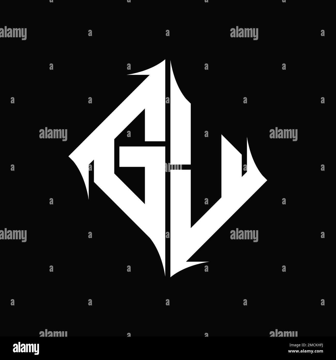 GJ Logo monogram diamond abstract shape vector images design template ...