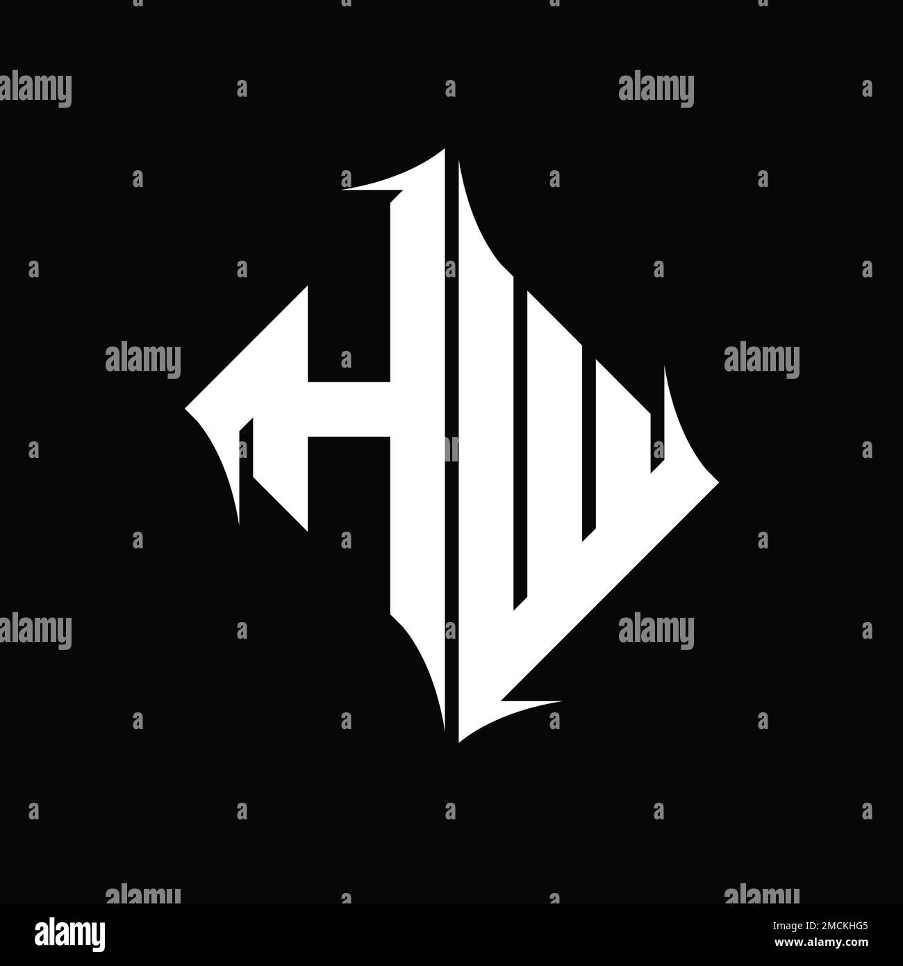 HW Logo monogram diamond abstract shape vector images design template ... HW Logo monogram diamond abstract shape vector images design template ...
