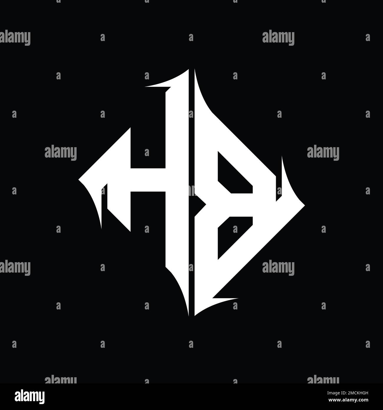 HB Logo monogram diamond abstract shape vector images design template ...