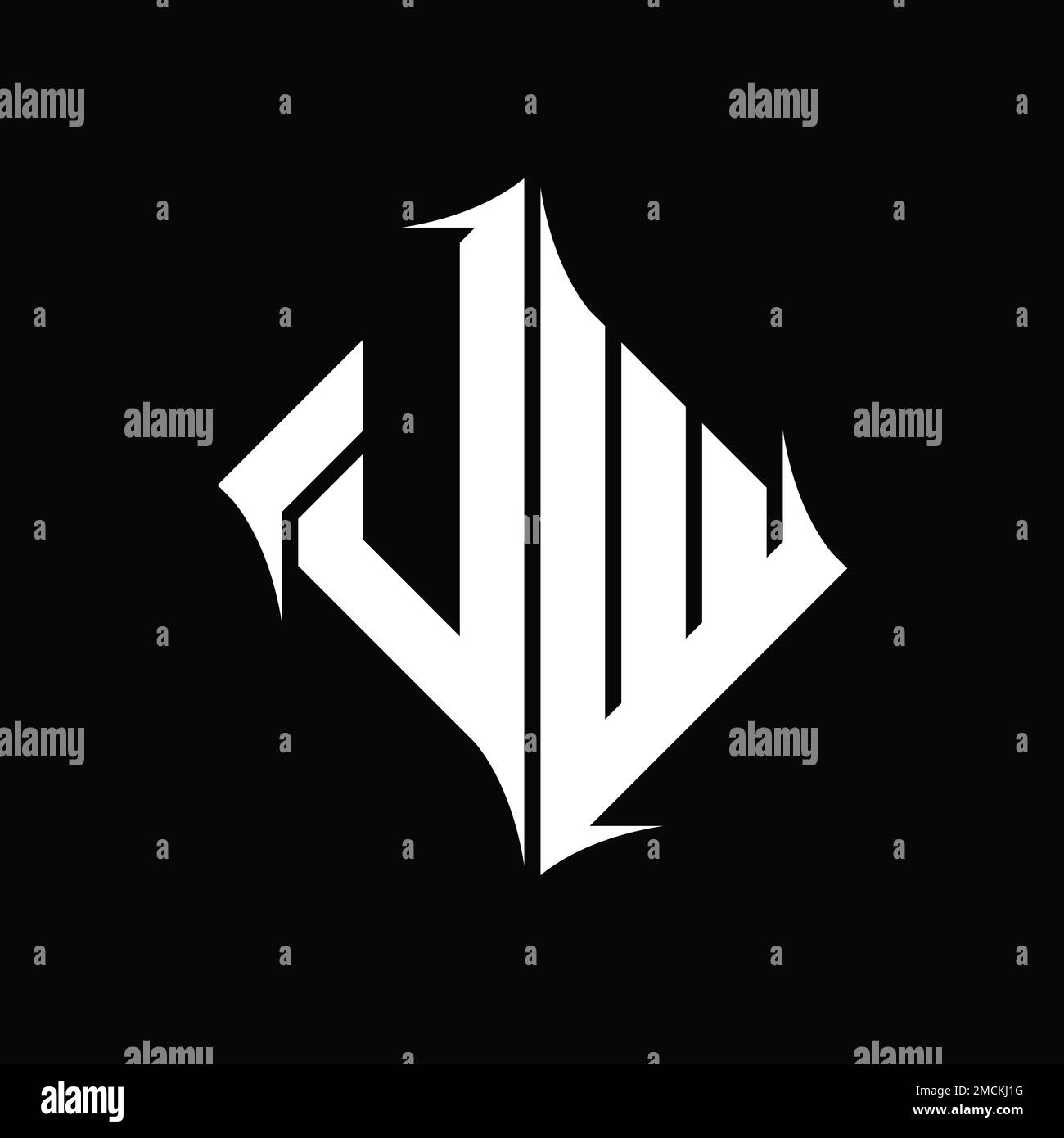 JW Logo monogram diamond abstract shape vector images design template ...