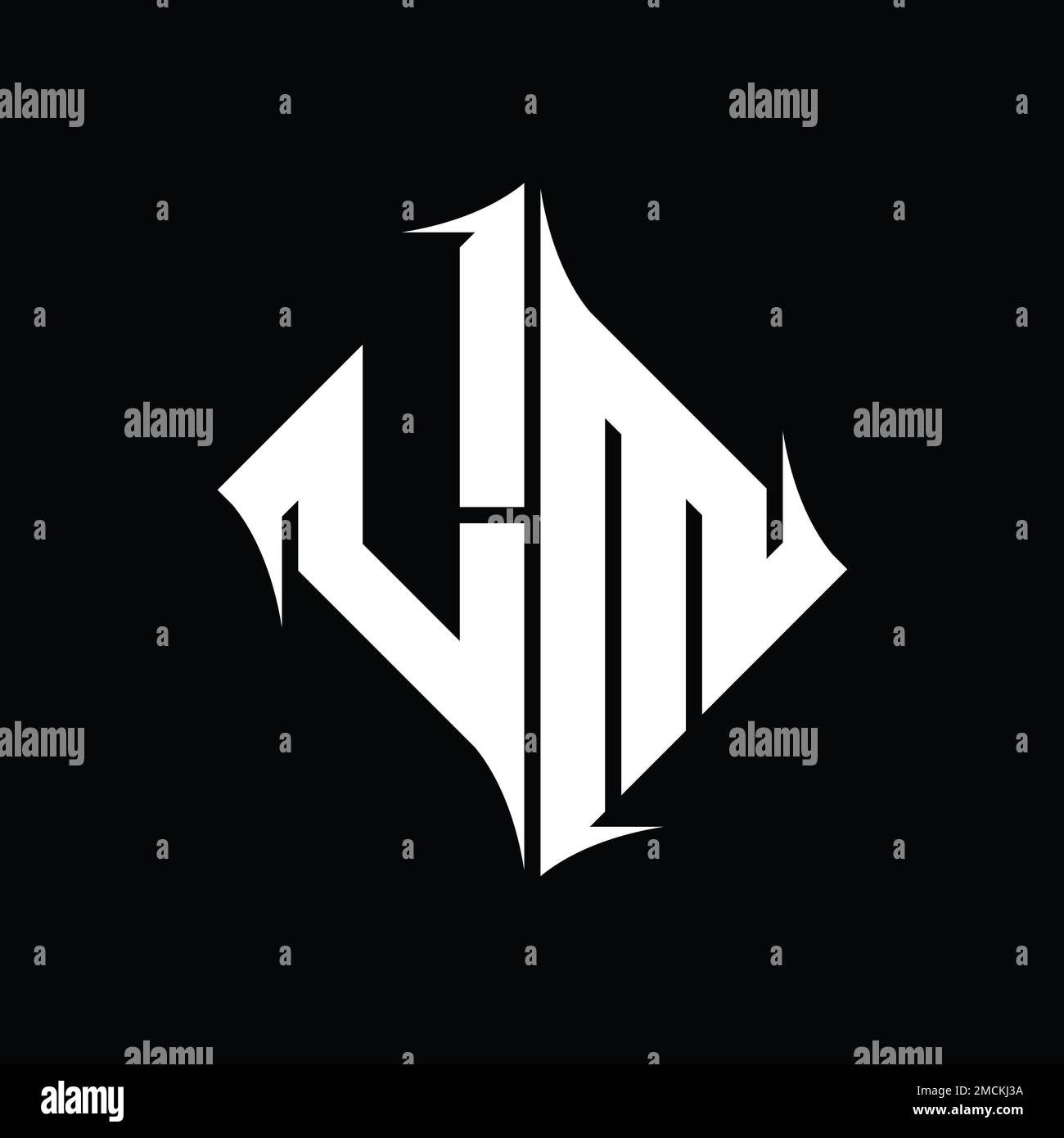 LM Logo monogram diamond abstract shape vector images design template ...