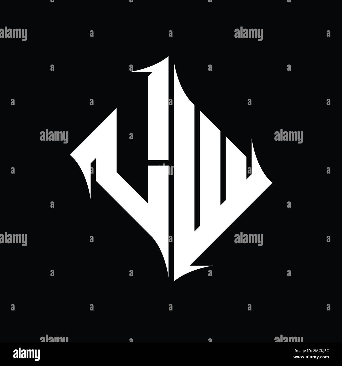 LW Logo monogram diamond abstract shape vector images design template ...