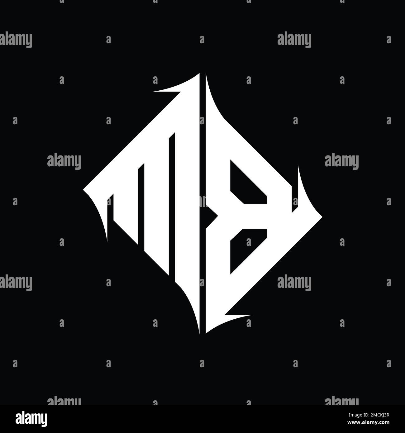 MB Logo monogram diamond abstract shape vector images design template ...