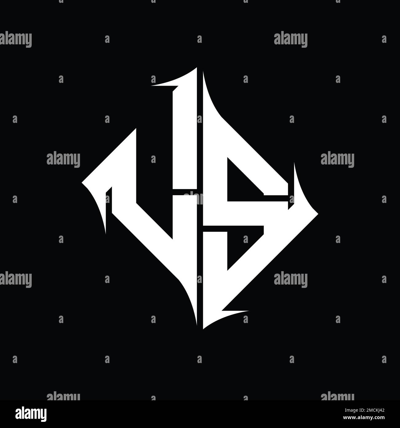 LS Logo monogram diamond abstract shape vector images design template ...