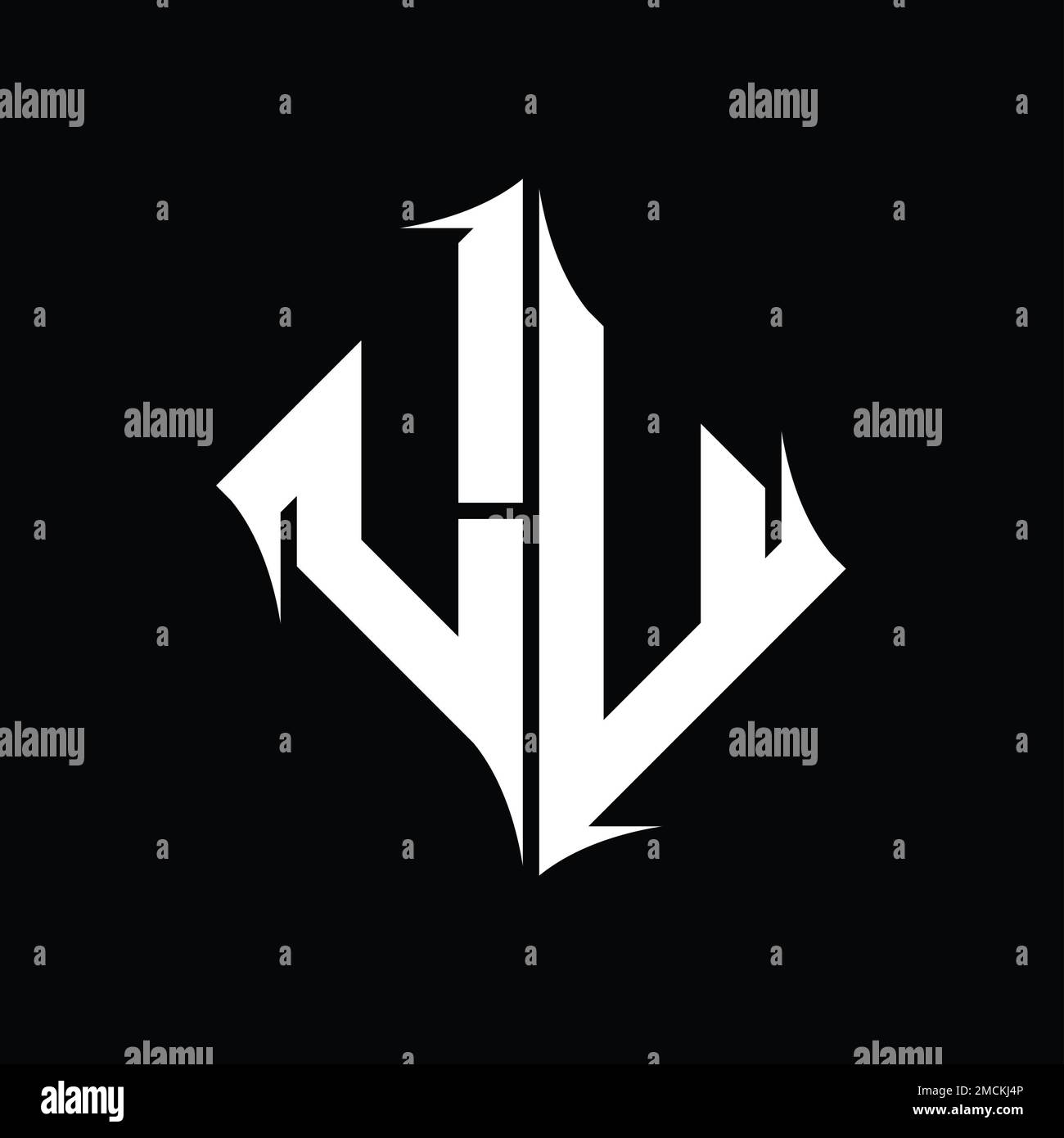 LU Logo monogram diamond abstract shape vector images design template ...