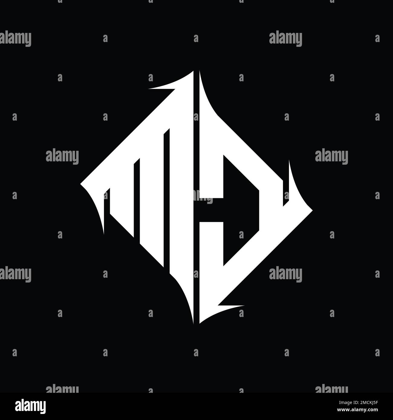 MC Logo monogram diamond abstract shape vector images design template ...