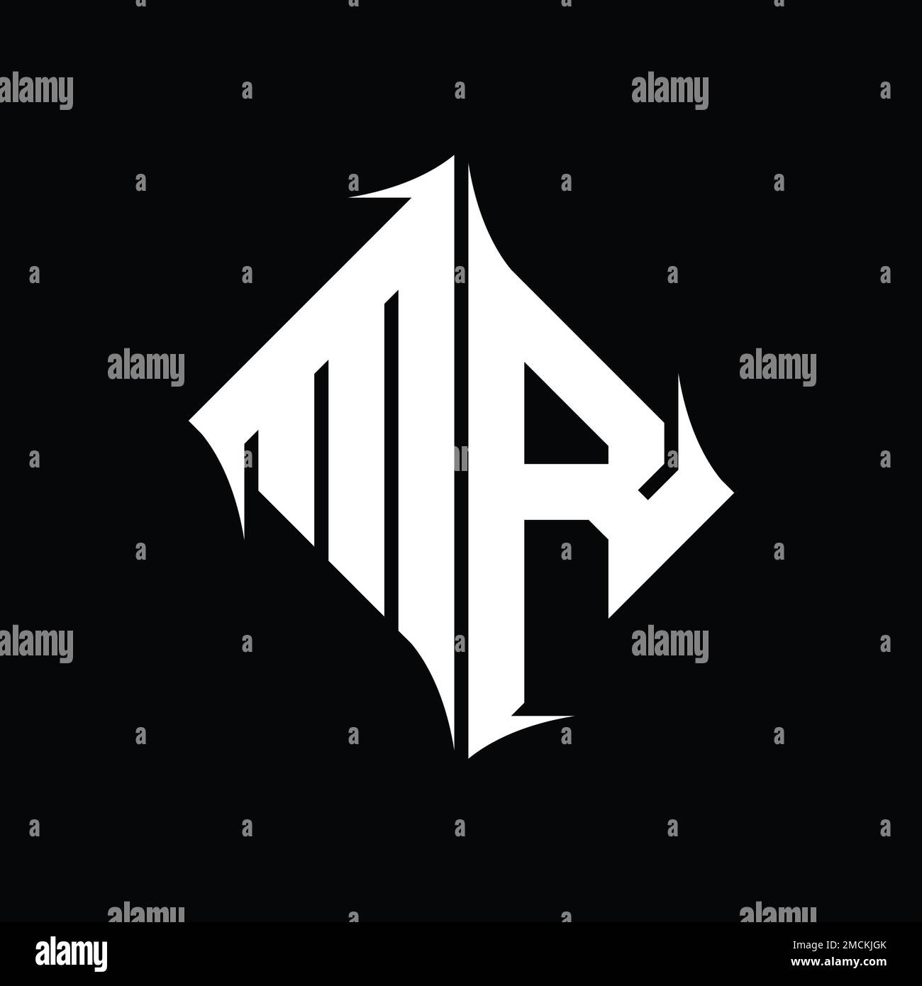 MR Logo monogram diamond abstract shape vector images design template ...